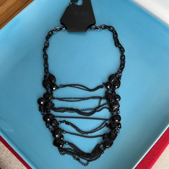 Ricky’s | Jewelry | Rickys Black Costume Necklace Adjustable Sizer With ...